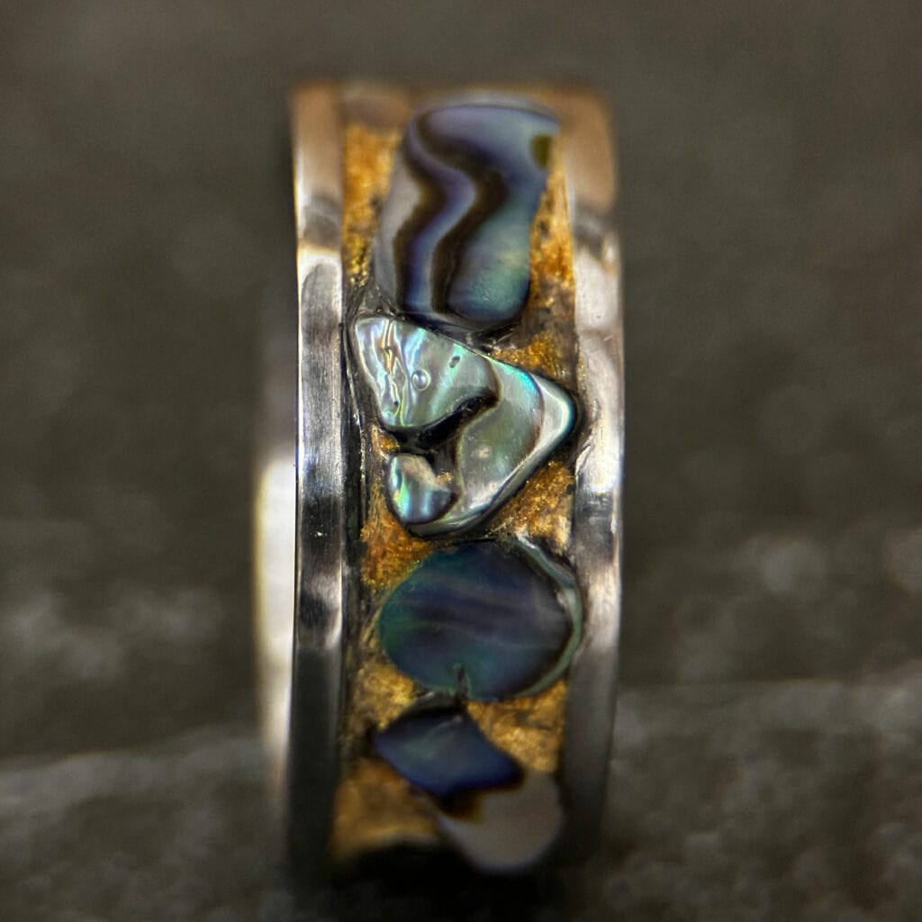 Sea and Surf Abalone Ring - LMNA Wood Rings